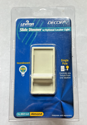 Leviton 6631-LA Single Pole 600W Dimmer w/ Optional Locator Light | eBay