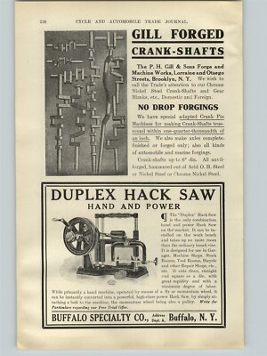 1909 PAPER AD Buffalo Specialty Co Duplex Hack Saw Hand Crank Power | eBay