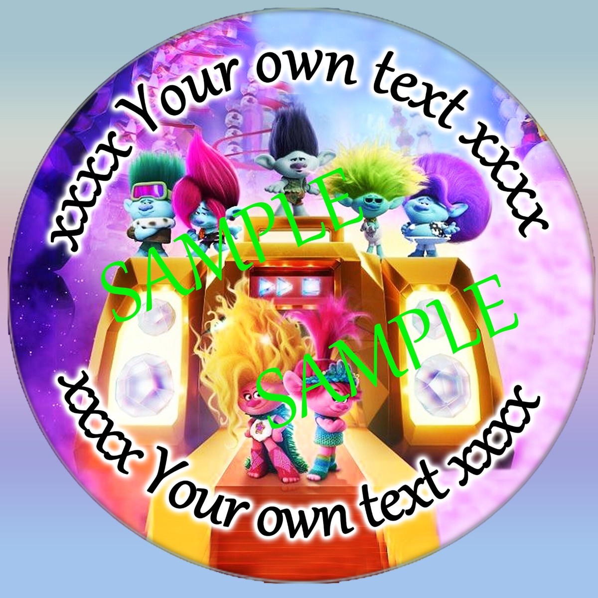 Free Printable Troll Birthday Stickers 50pcs Classic Cute Funny