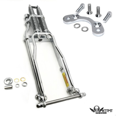Stock Chrome 22" Springer Front End w/ Handlebar Adapter For Harley ...