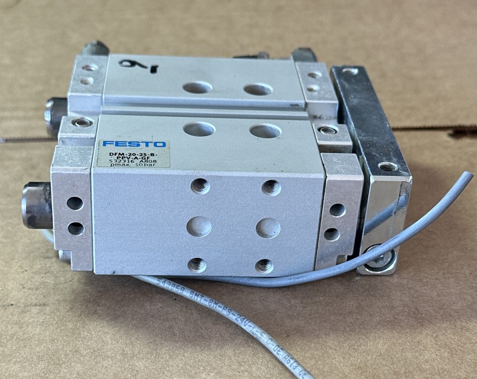 PREOWNED- FESTO Pneumatic Linear Slide Cylinder DFM-20-25-B-PPV-A-GF ...