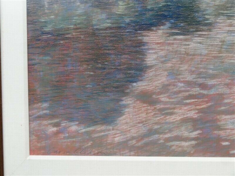 HUGE Vintage Original Pastel Drawing Landscape 48" x 68" by Carson ...