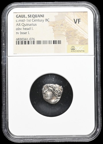 CELTIC, Central Gaul. Sequani. 1st Century BC. Quinarius, Boar, NGC VF ...