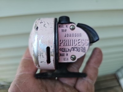 Vintage Pink Johnson Princess 100AP Fishing Reel Made in USA Hard To ...