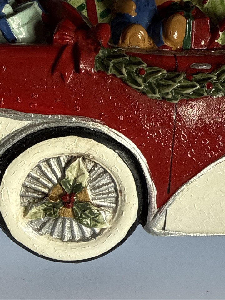 Fitz & Floyd Merry Christmas Music Box Statue Car Here Comes Santa ...