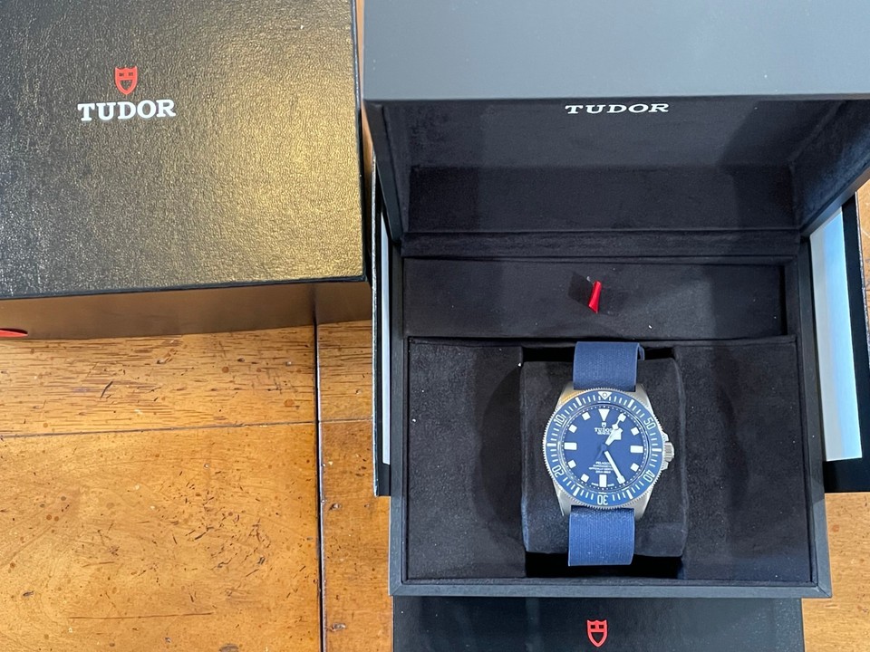 Tudor Pelagos FXD Blue 25707B Titanium - NEW w/Stickers! | eBay