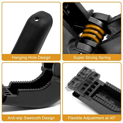 8 Pack 4.5 Inch Plastic Spring Clamps Large Nylon Spring Clips for ...