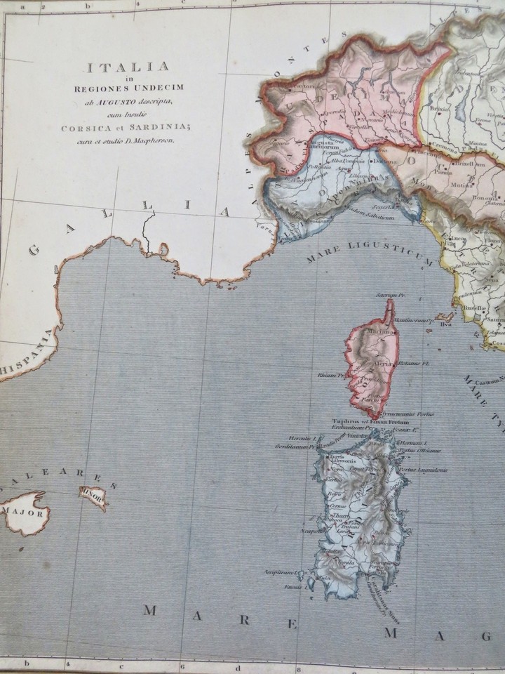 Roman Empire Italian Peninsula Rome Ravenna Ostia c. 1806 MacPherson ...