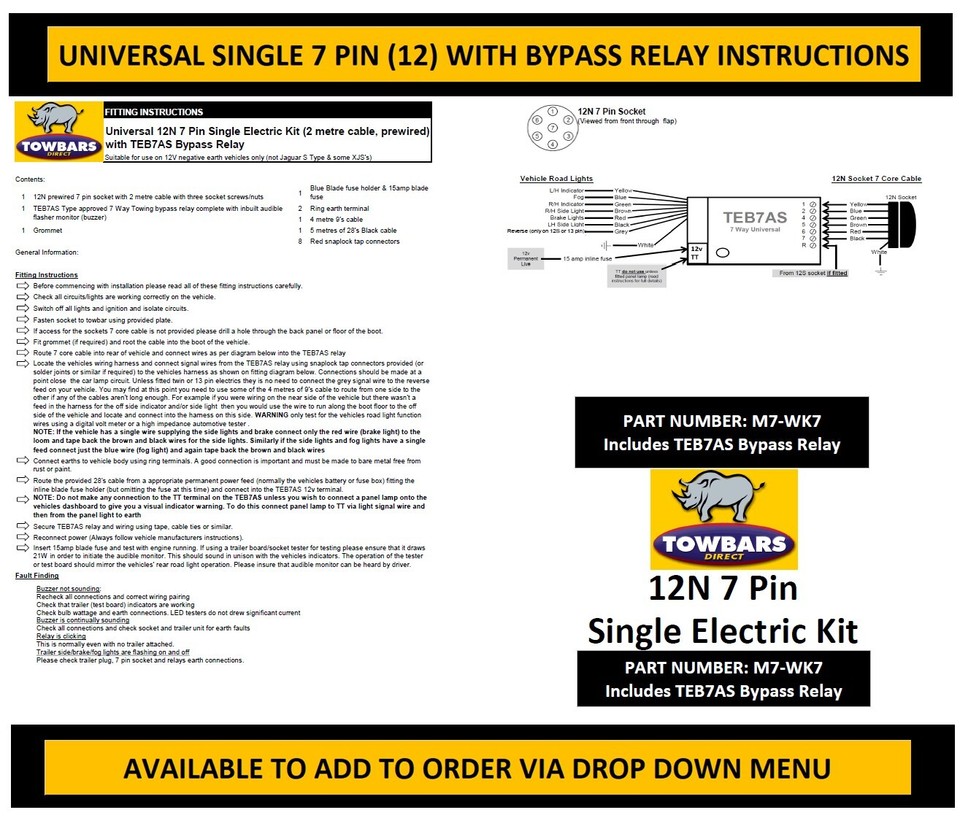 Towbar Ford Transit Custom Van & Tourneo 2012 to 2024 Tow Bar Electrics ...