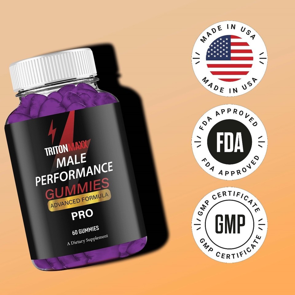 Triton Maxx Gummies for Men Max Strength Formula Vitamin Supplement 180 ...