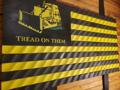 TREAD ON THEM Wavy Wood Flag Quality Craftsmanship | eBay