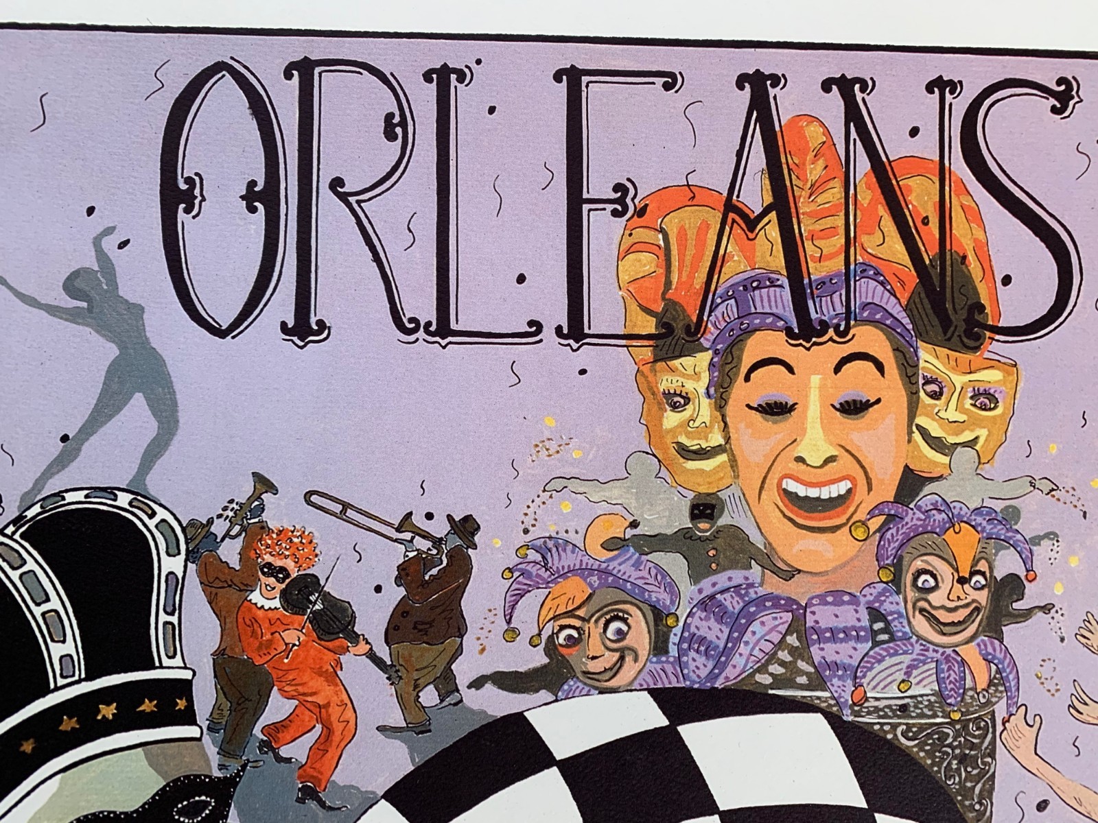 LE MARDI GRAS BY GEORGE LUTTRELL,NEW ORLEANS, RARE SIGNED 1993 ART ...