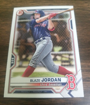 BLAZE JORDAN 2021 BOWMAN DRAFT CARD BD-182 BOSTON RED SOX (ROOKIE BASE ...