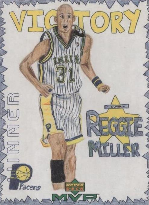 1999-00 Upper Deck MVP - Draw Your Own Card Winner Reggie Miller #W23 ...