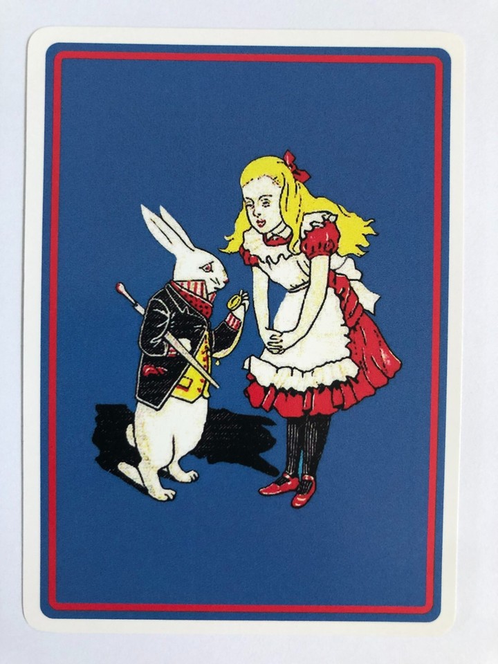 Alice Adventures Wonderland White Rabbit Children Piatnik Art Swap Card ...