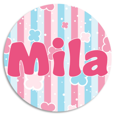 Mila - 25 Pack Circle Stickers 3 Inch -Name Tag Water Bottle School ...