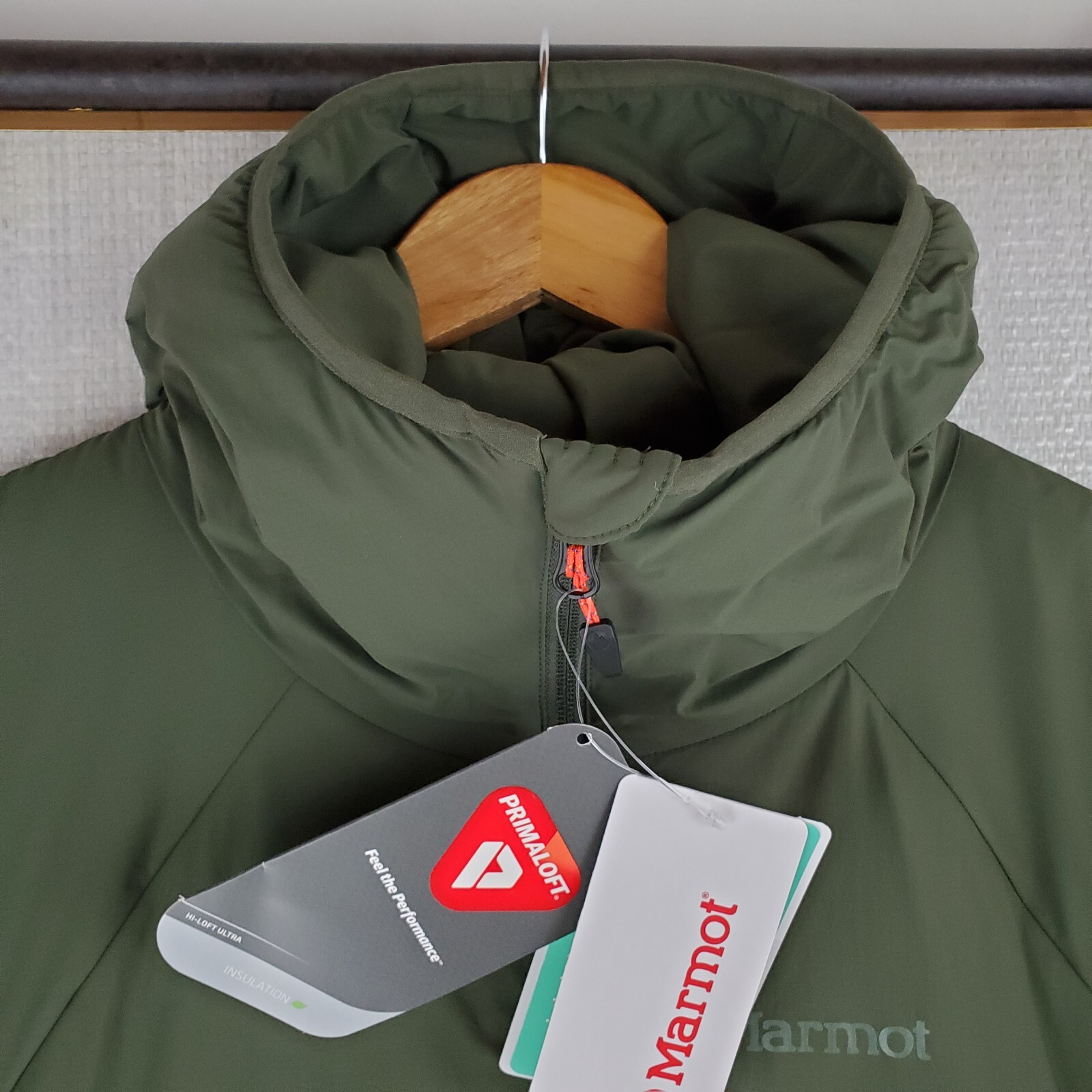NWT $220 MARMOT Size XL Mens OD Green Primaloft Silver Hooded Jacket ...