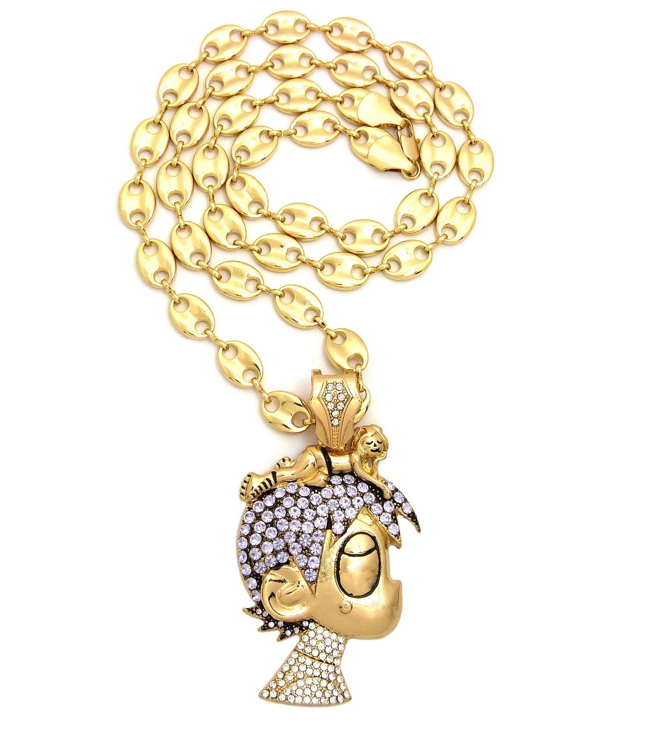 ICE BLING LIL UZI VERT PENDANT WITH 10mm 24" MARINA CHAIN | eBay