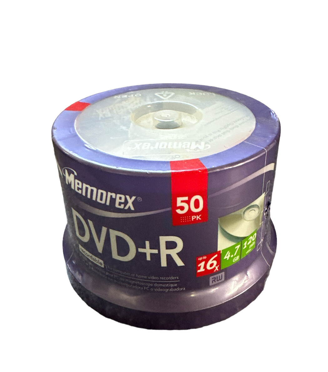 Memorex DVD+R 16x 4.7GB 50 Pack Spindle Blank DVD Media Disks ...