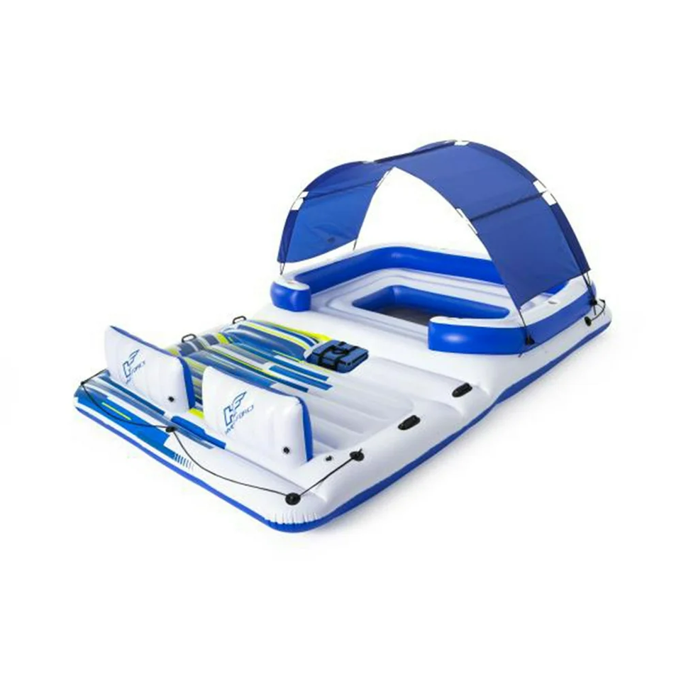 6 Person Inflatable Floating Island Pool Lake Party Canopy | eBay