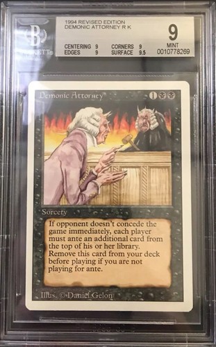 Demonic Attorney - BGS 9 MINT - Revised Edition - MTG - Vintage Legacy ...