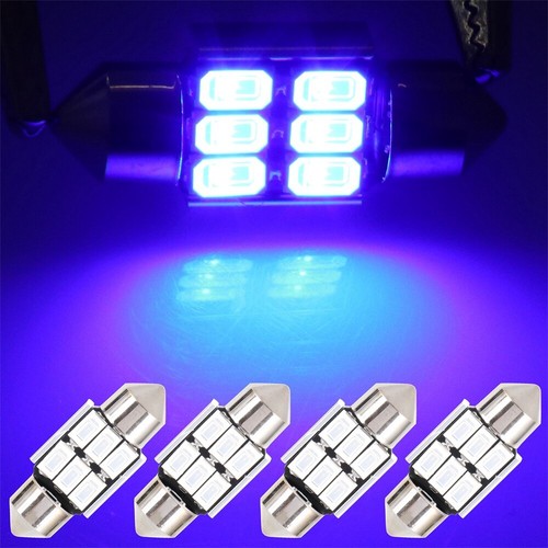 4x 31mm Car Interior Bulb for Replacement LED Lamp Xenon Blue Festoon ...