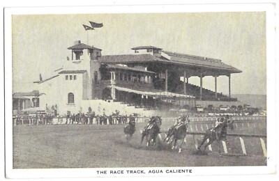 Tijuana, Mexico old postcard, Agua Caliente Horse Race Track | eBay