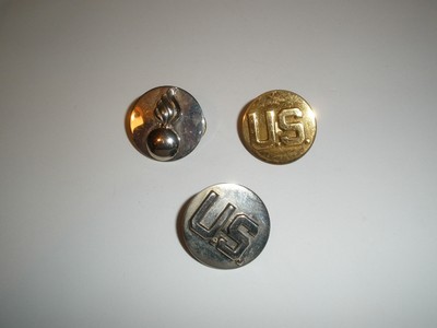 Vintage Military 3 U.S. Army Pins Ordinance Corps Flamind Bomb & US ...