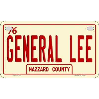 General Lee Hazzard County Novelty Metal Motorcycle Plate | eBay
