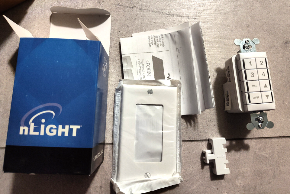 ACUITY CONTROLS nLight NPODM 4P DX WH LOW VOLTAGE PUSH-BUTTON WALLPOD ...