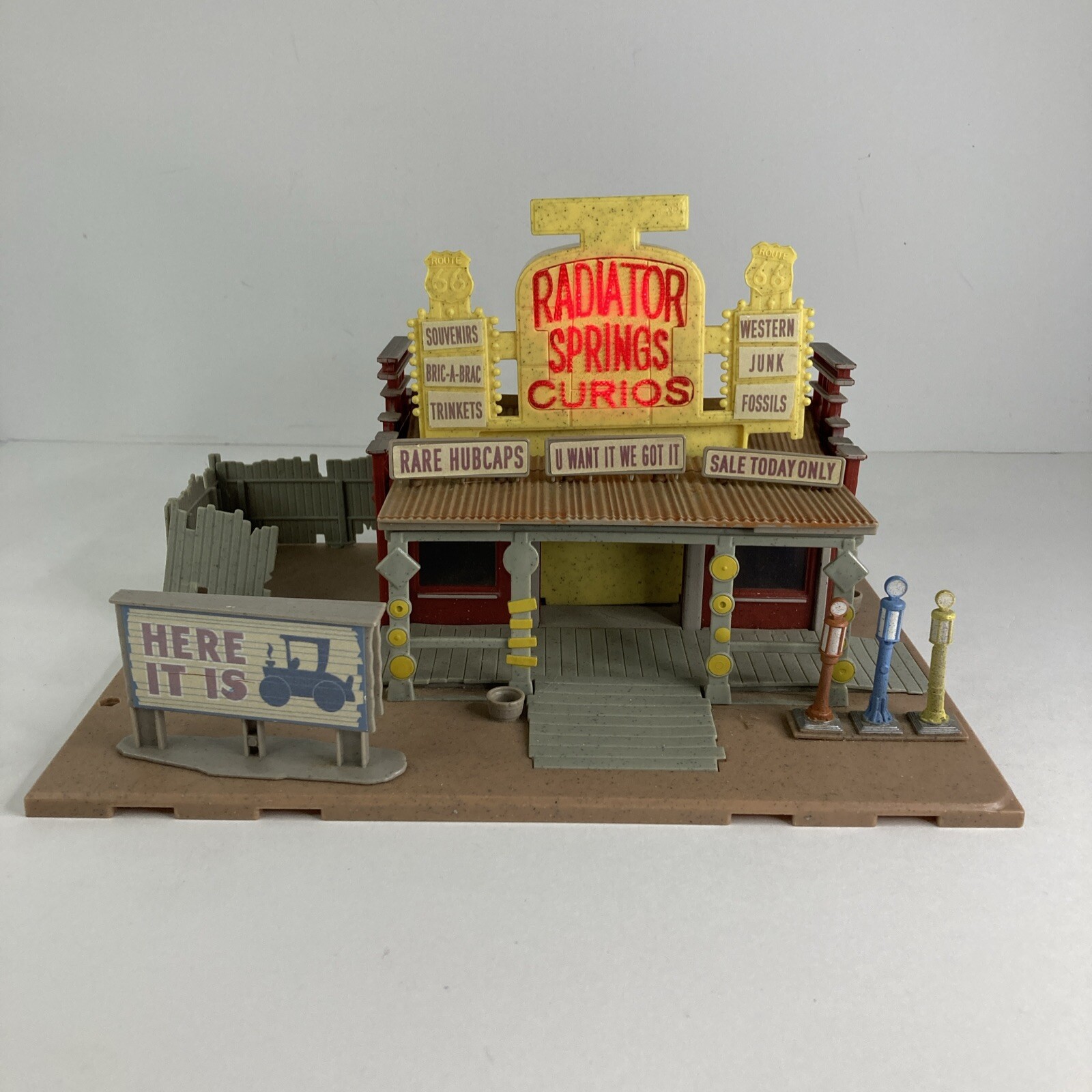 Pixar Disney Cars Radiator Springs Curio Shop Light Up Playset | eBay