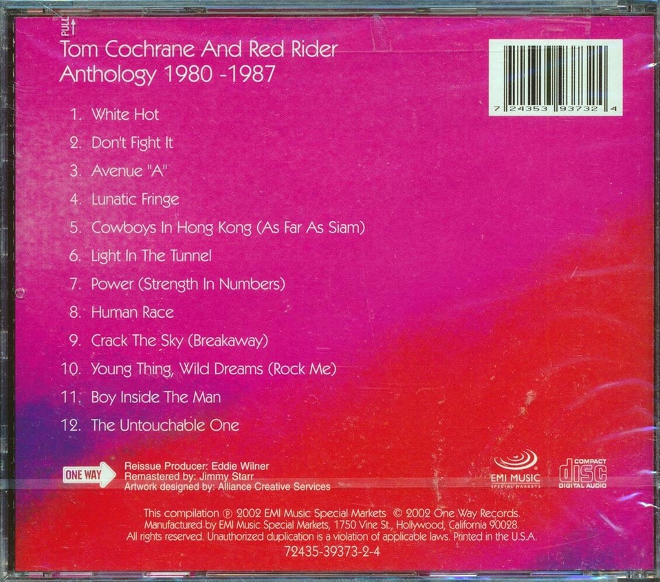 CD Tom Cochrane & Red Rider - Anthology 1980-1987 724353937324 | eBay