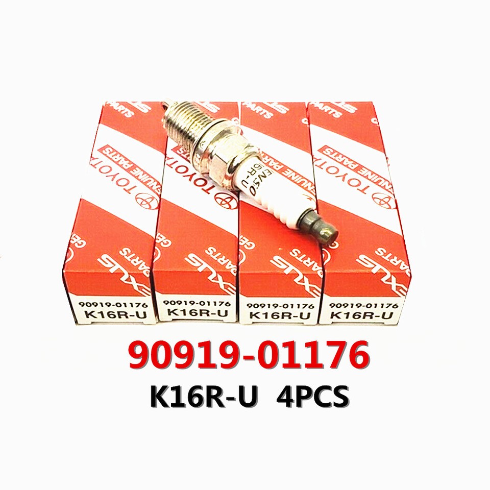 90919-01176 x4 K16R-U SPARKPLUGS FIT TACOMA Corolla Celica Echo T100 ...