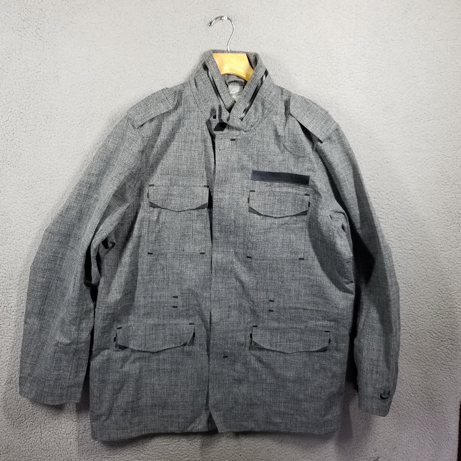 Rare Nike Sportswear Military M65 Jacket XXL Gray Ful… - Gem