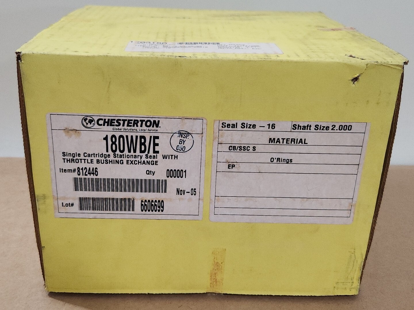 Chesterton 180WB/E Single Cartridge Stationary Seal 812446 2" Size -16 ...