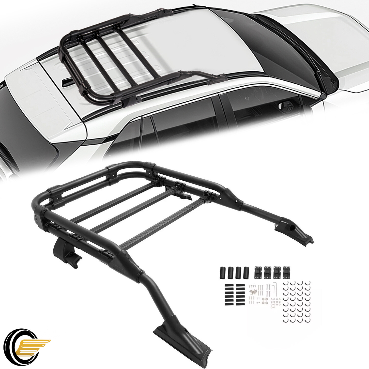 Roof Rack Basket for 2019-2025 Toyota RAV4 Rooftop Cargo Carrier ...