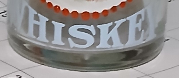 RARE! EARLY ! BACK BAR BOTTLE WITH AN ENAMELED MULTI COLORED FOX ...