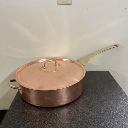 Vintage Old Dutch Copper Skillet Deep Frying Pan with Lid 12" ODI Korea ...