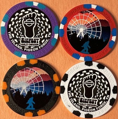 NEW Harley Davidson Wide Print Poker Chip Bigfoot HD in Pigeon Forge ...