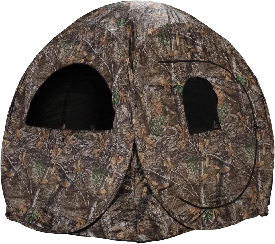 2 Person Hunting Ground Blind Portable Pop-Up Hub Blind Deer Turkey ...