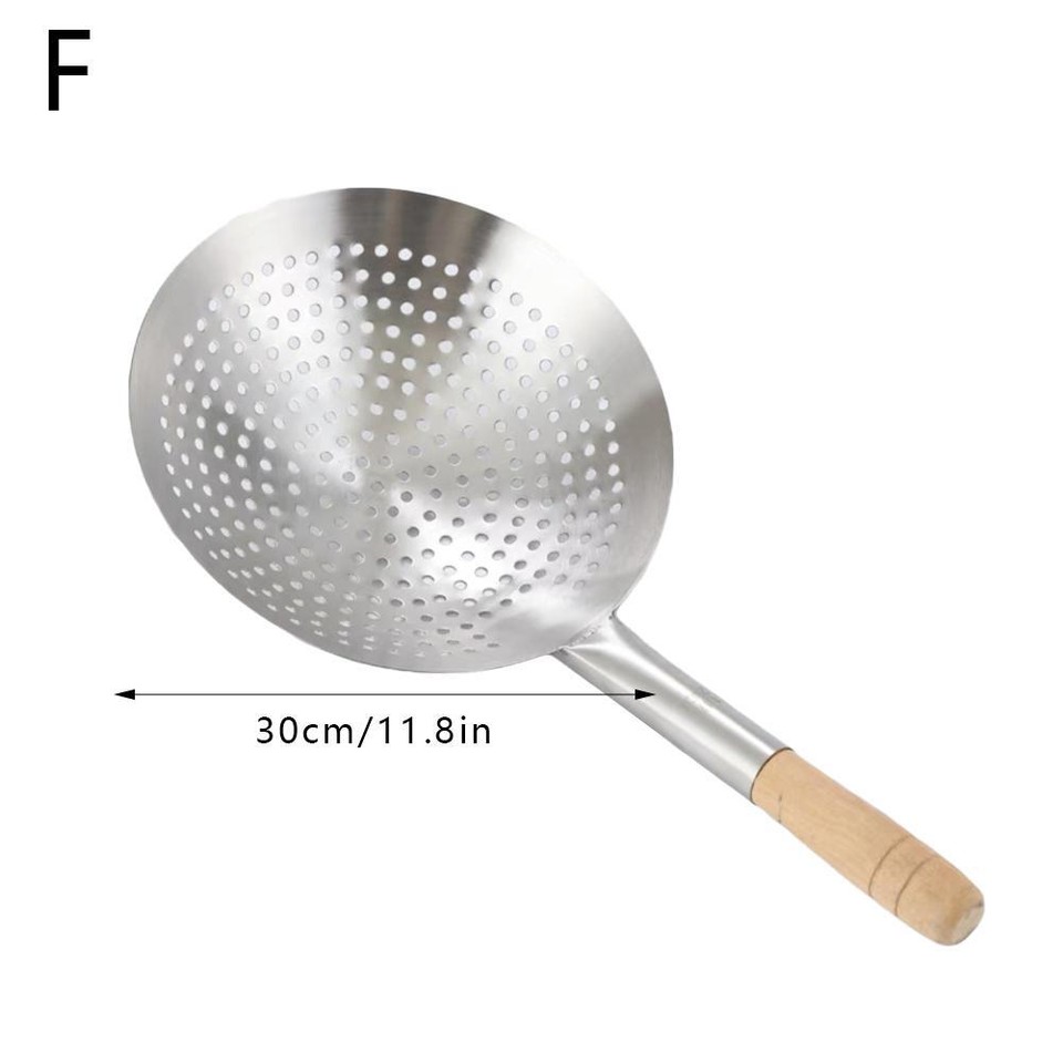 Oil drum colander colander filter colander wooden handle steel colander ...