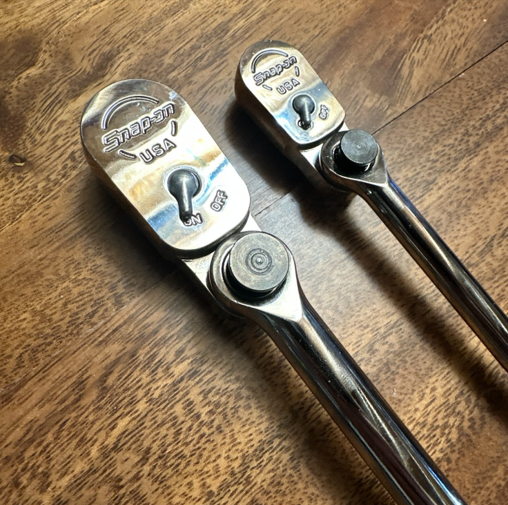 *NEW* Snap On Tools FH80MP and TH72MP HI VIZ YELLOW Indexing Ratchet ...