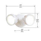 Halo Twin-Head White Integrated LED Motion Activated Flood Light (2 ...