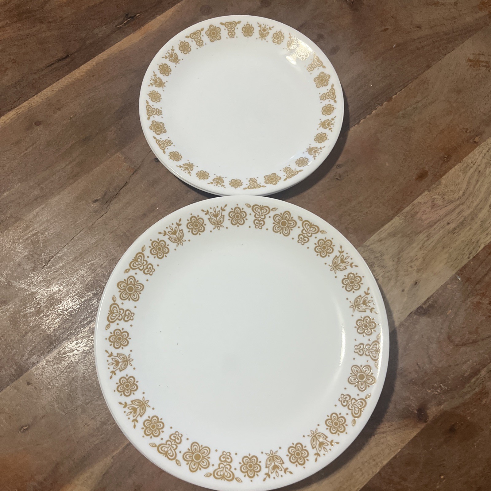 8 Vintage Corelle Pyrex Plates BUTTERFLY GOLD (6) 10 1/4" (2) 8.5” | eBay