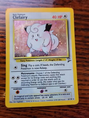 MP - Pokémon TCG Clefairy Base Set 2 6/130 Holo Unlimited Holo Rare | eBay
