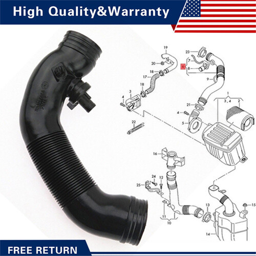 FOR 2.0T 1TD129684 Car Engine Air Tube Intake Exhaust Hose VW Touran ...