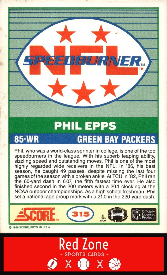 1989 Score - #315 Phil Epps NM/NM+ | eBay