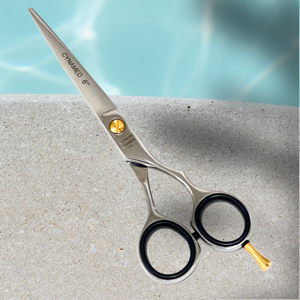 6" POLISHED GERMAN PROFESSIONAL BARBER SCISSORS SHEARS HAIR CUTTING ...