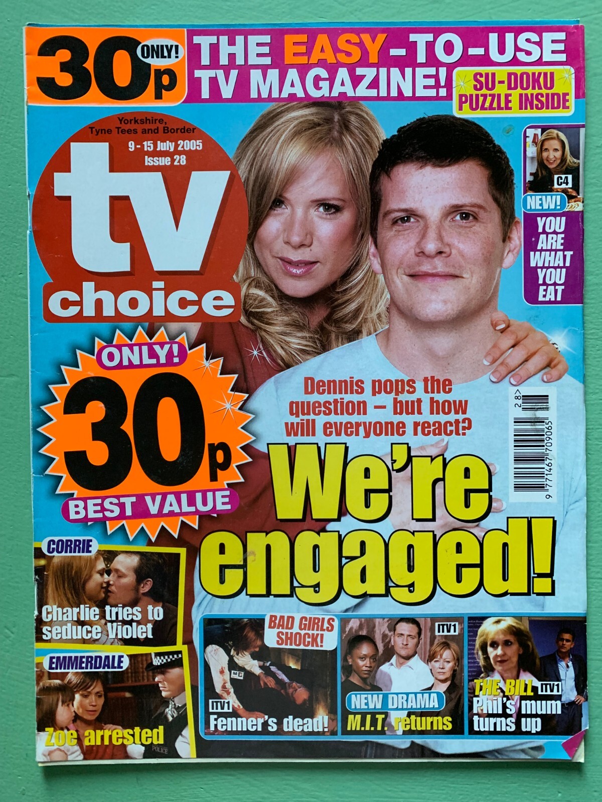 TV CHOICE 9-July-2005 NIGEL HARMAN LETITIA DEAN Will Mellor Bad Girls ...