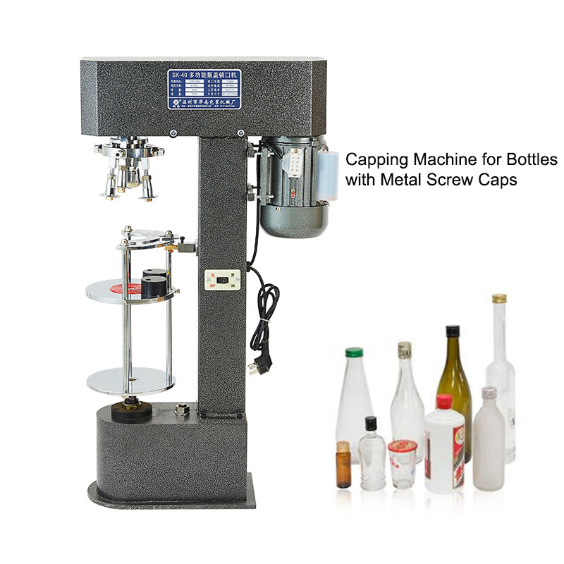 DK-50 Metal Lid Capping Machine ROPP Screw Lock Sealer for Wine Whisky ...